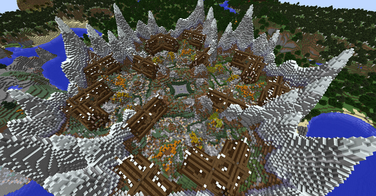 Medieval Hub village Minecraft Map