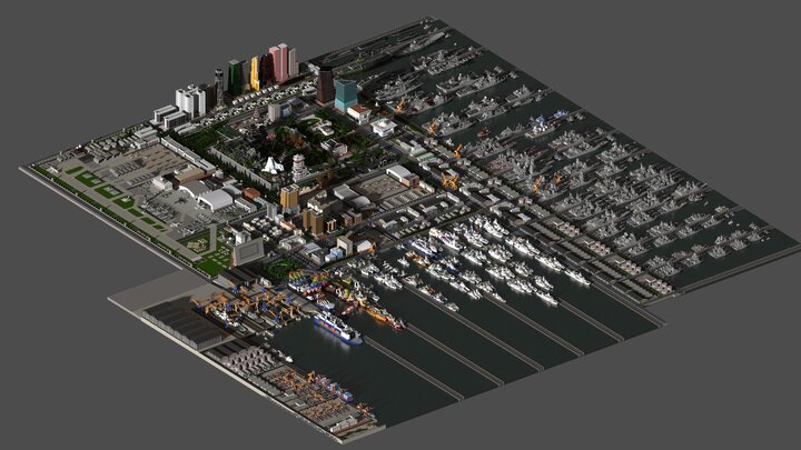 Naval and Air Force Combined Area ft Port and ship building V2 ( spring ...