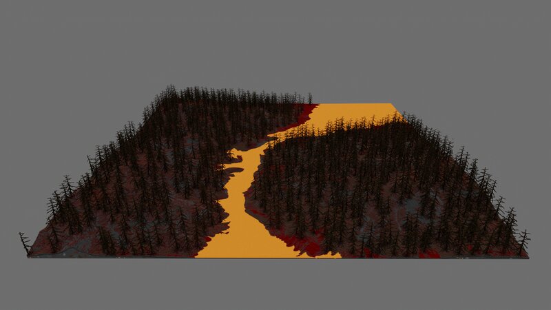 Burnt forest 1500x1500 Minecraft Map