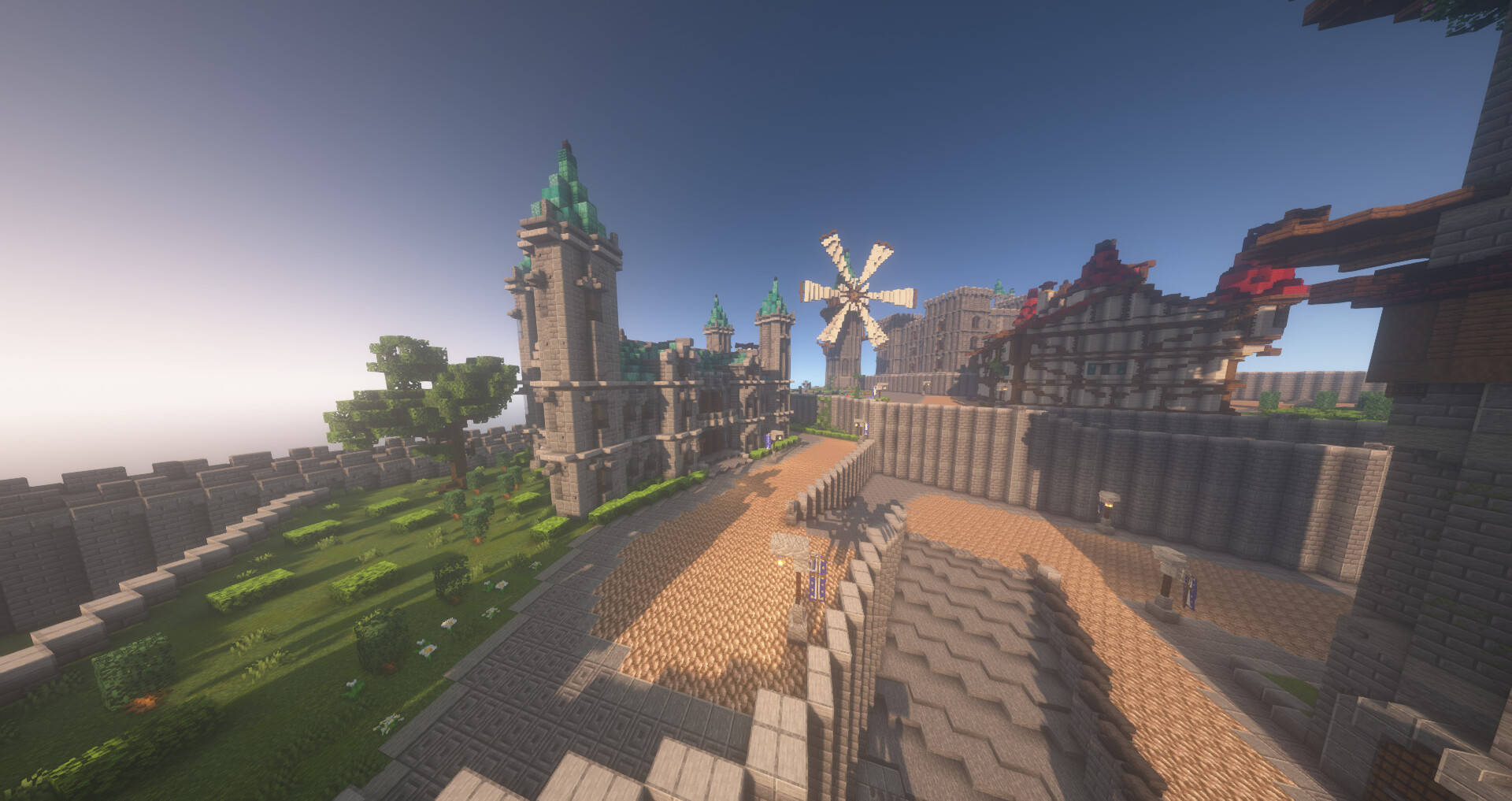 Mondstadt in Minecraft: Making-of l Progress pics Minecraft Map