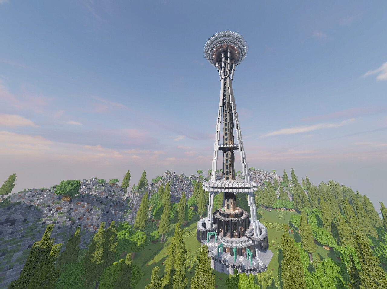 Space Needle - 1:1 Accurate Replica Minecraft Map