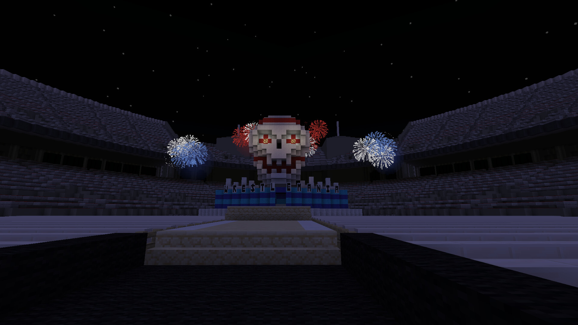 WWE WRESTLEMANIA STAGE CONCEPT OHIO STADIUM PYRO Minecraft Map