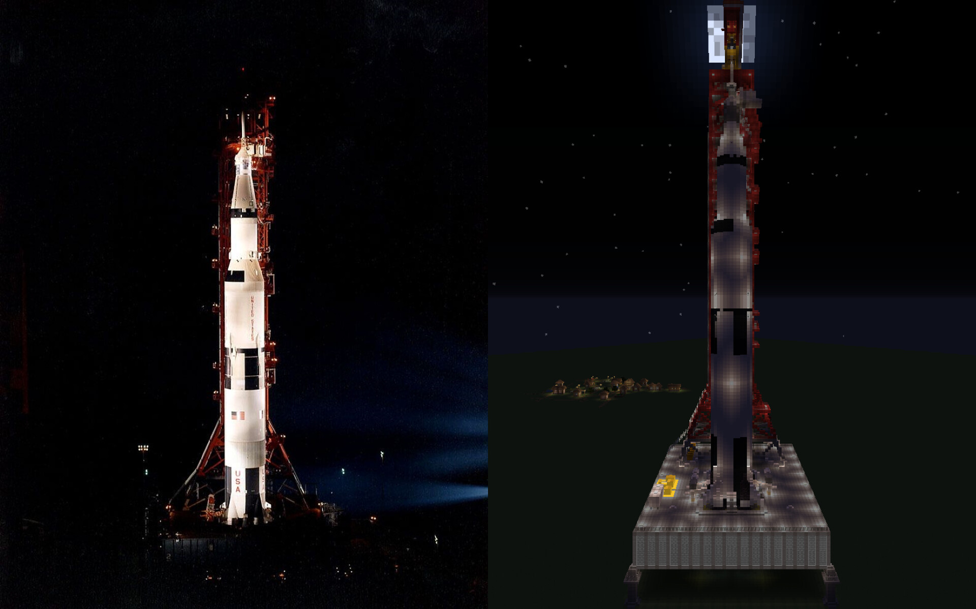 NASA Saturn V Rocket & Mobile Launcher Platform (1.16.5 Java Edition ...