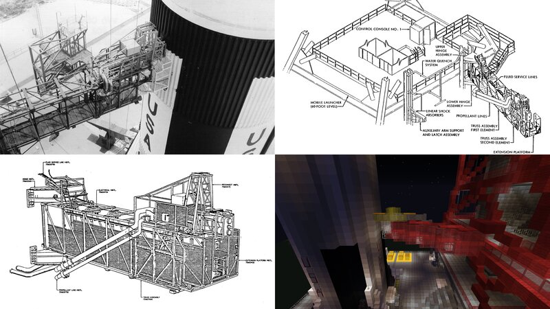 NASA Saturn V Rocket & Mobile Launcher Platform (1.16.5 Java Edition ...