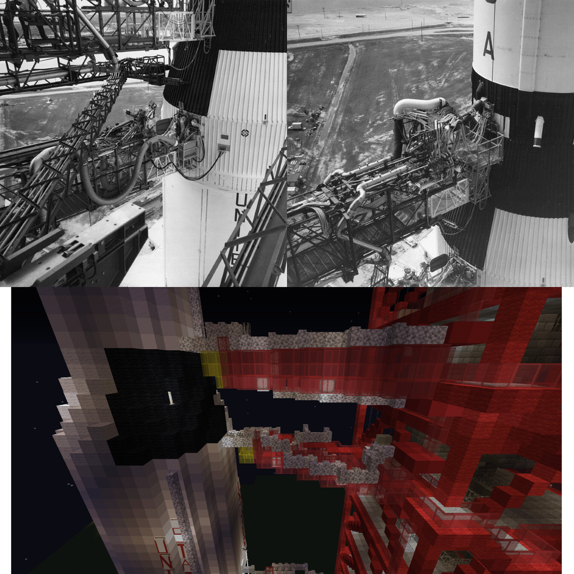 NASA Saturn V Rocket & Mobile Launcher Platform (1.16.5 Java Edition ...