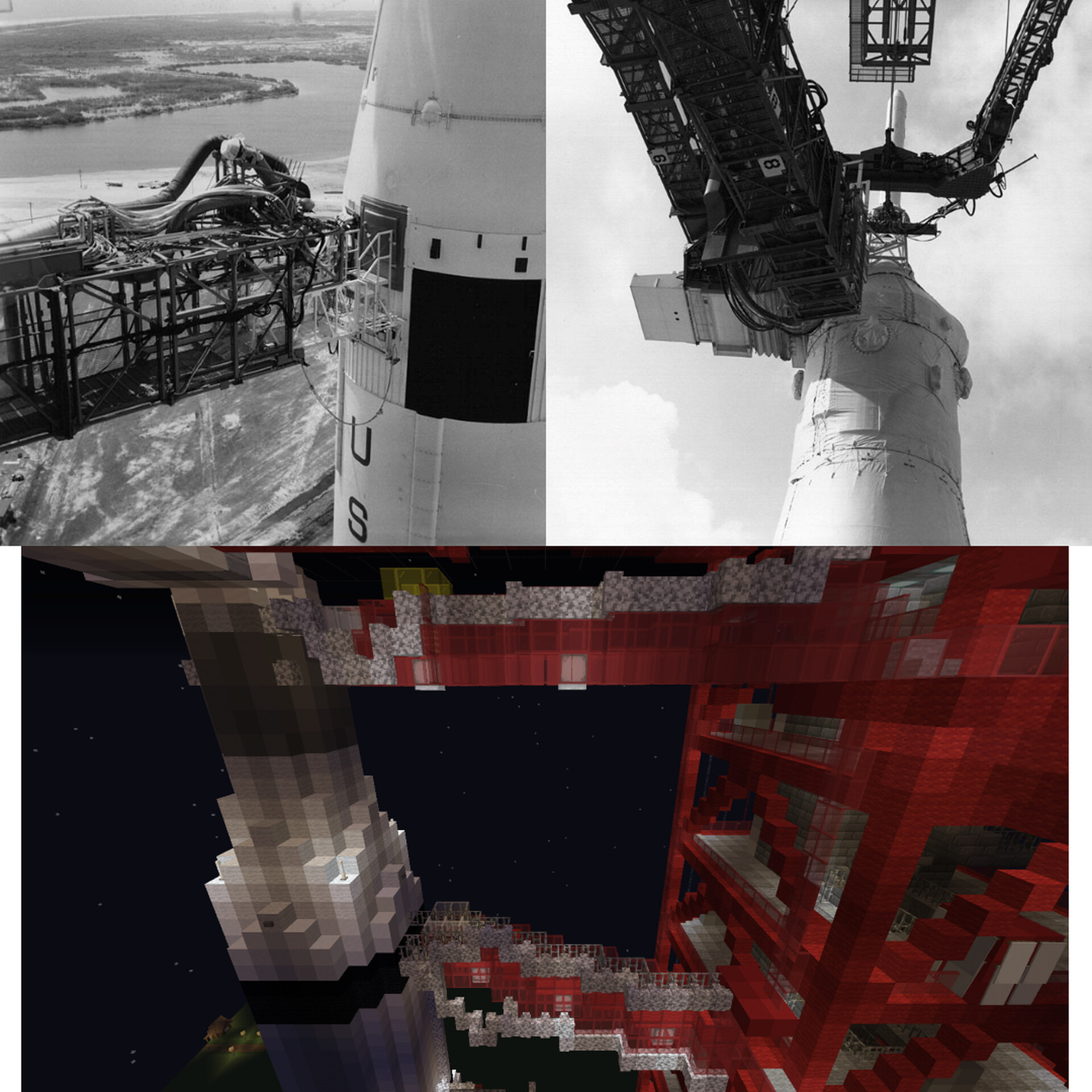 NASA Saturn V Rocket & Mobile Launcher Platform (1.16.5 Java Edition ...