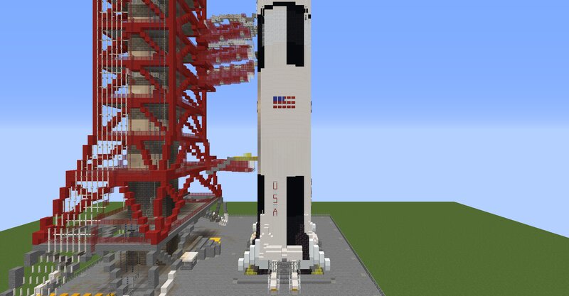 NASA Saturn V Rocket & Mobile Launcher Platform (1.16.5 Java Edition ...