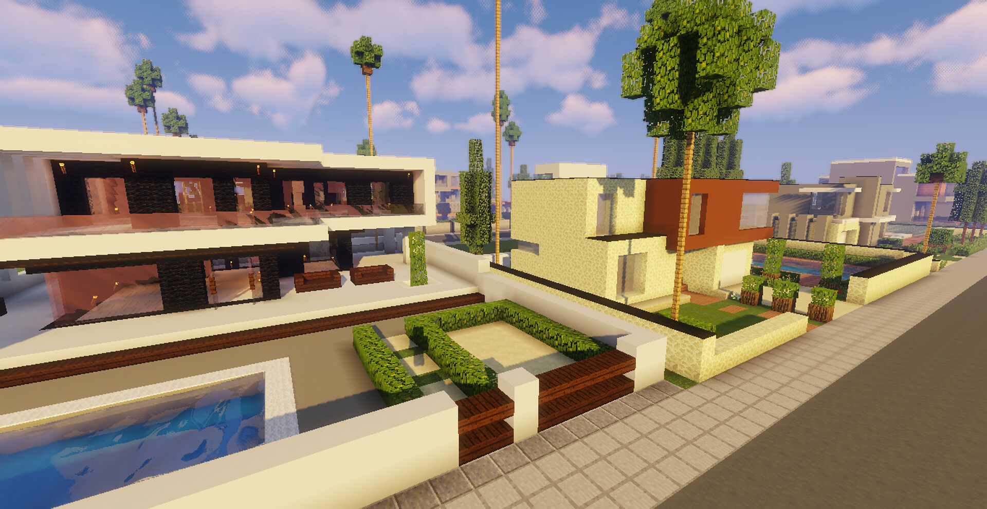 Modern Neighborhood Map + Pack #4 (10 Houses) Minecraft Map