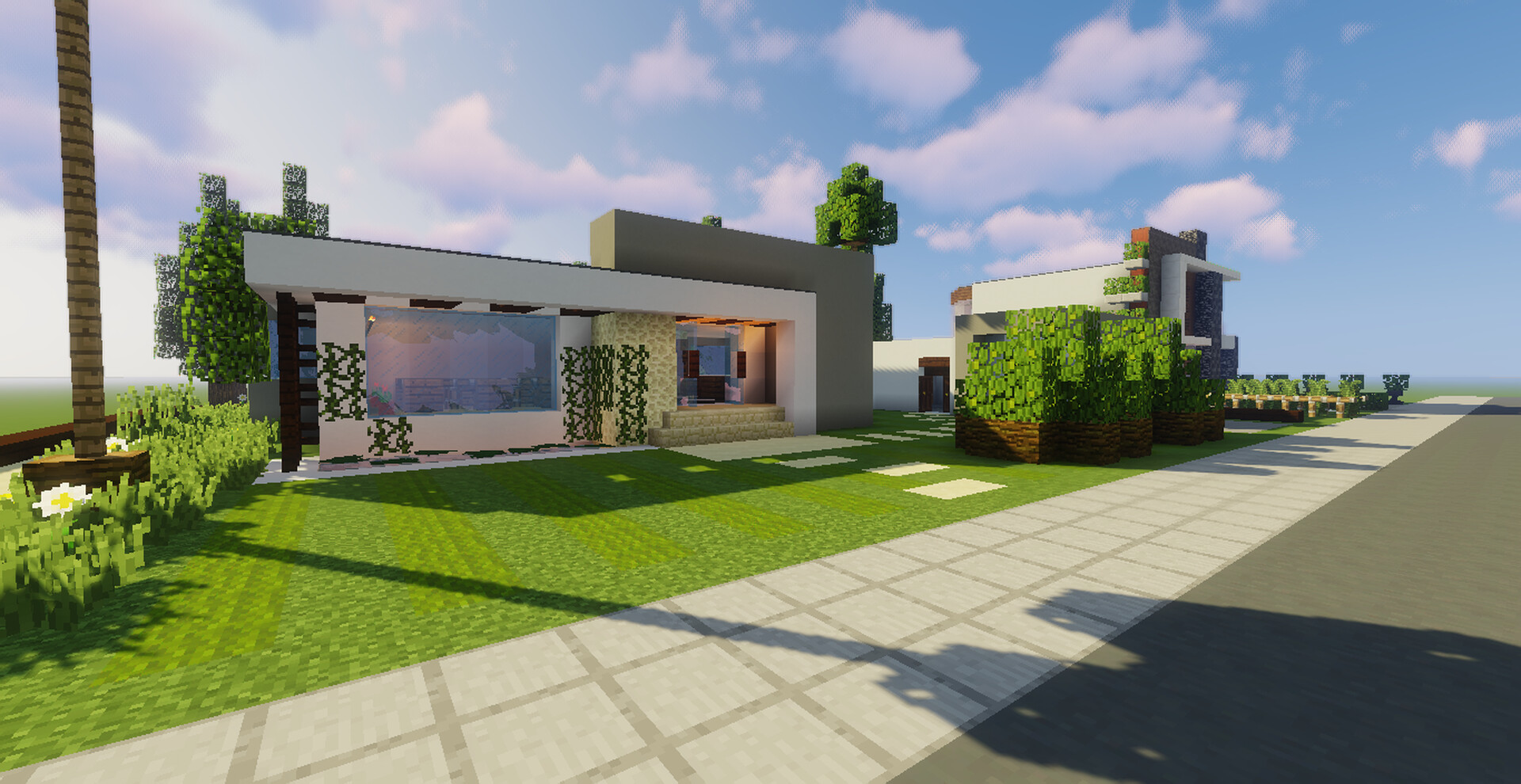 Modern Neighborhood Map + Pack #4 (10 Houses) Minecraft Map