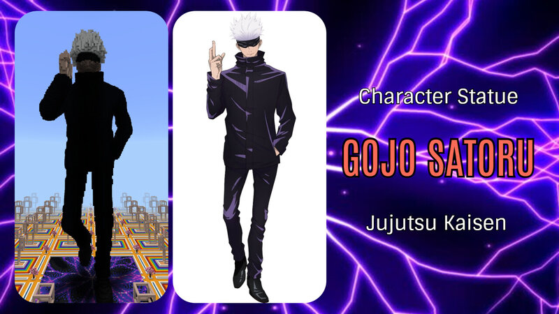 Gojo Satoru - Jujutsu Kaisen - Minecraft Character Statue Minecraft Map