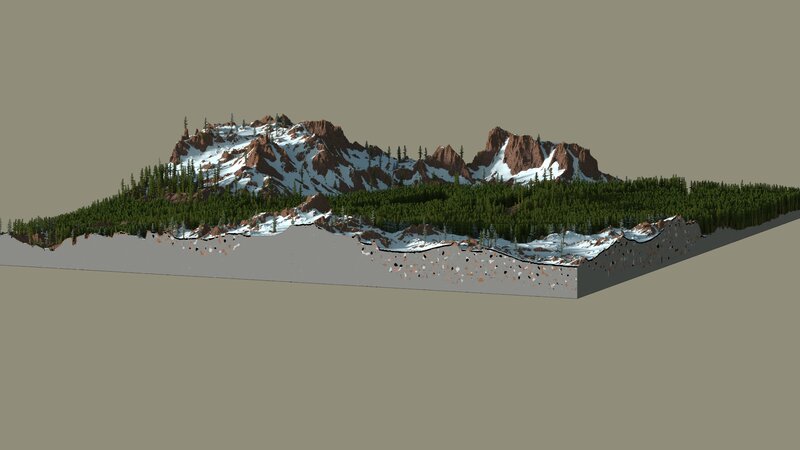 Red moutains Minecraft Map