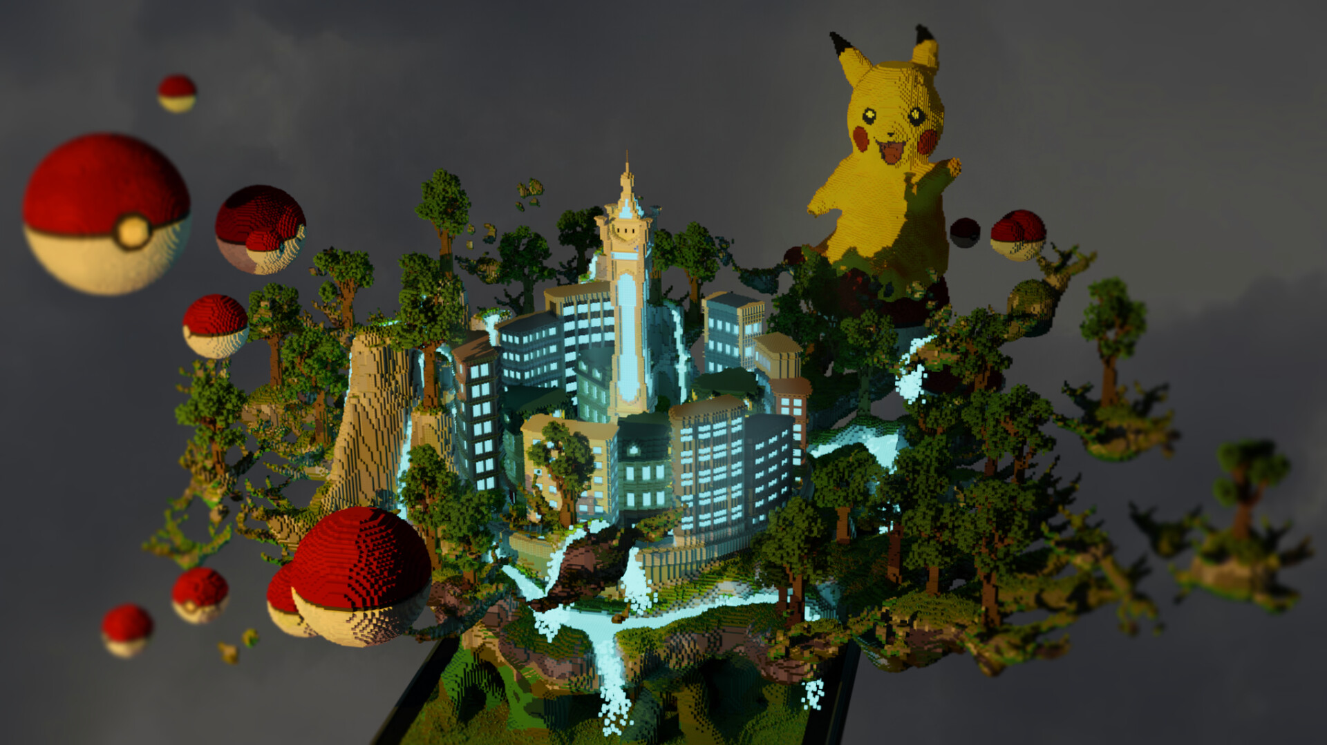 Pokemon Themed Hub | Aderlyon Build Team Minecraft Map
