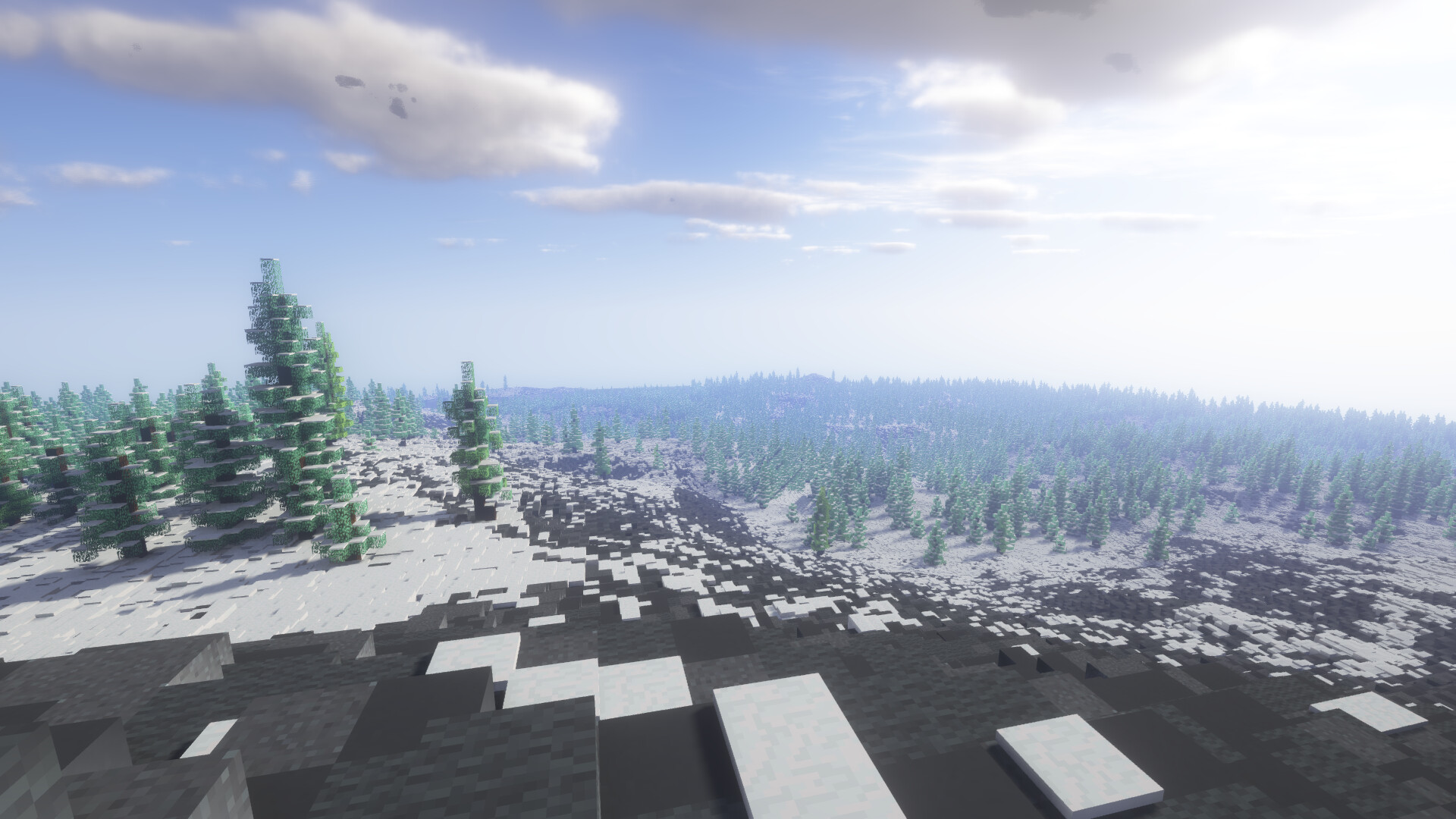 Snowy Terrain 2000x2000 Minecraft Map