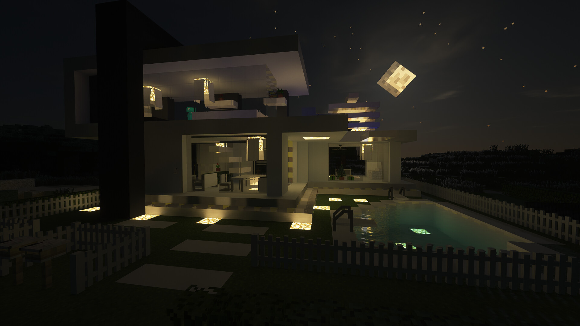 Epic Modern house with RTX On Minecraft Map