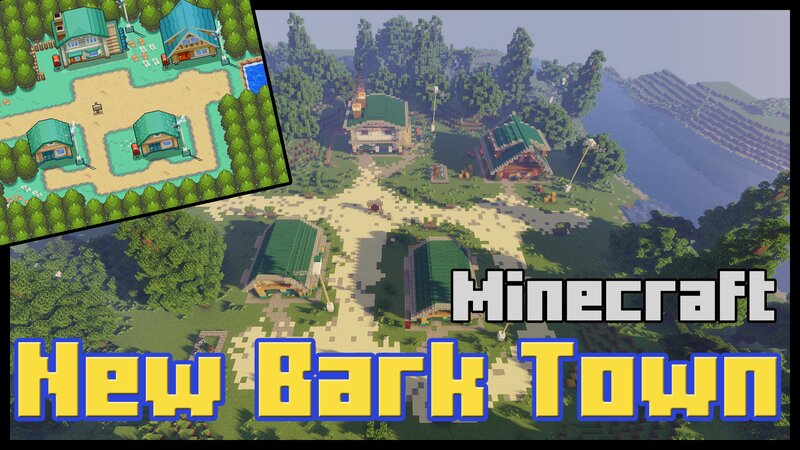 New Bark Town - Pokemon Johto Region Minecraft Map