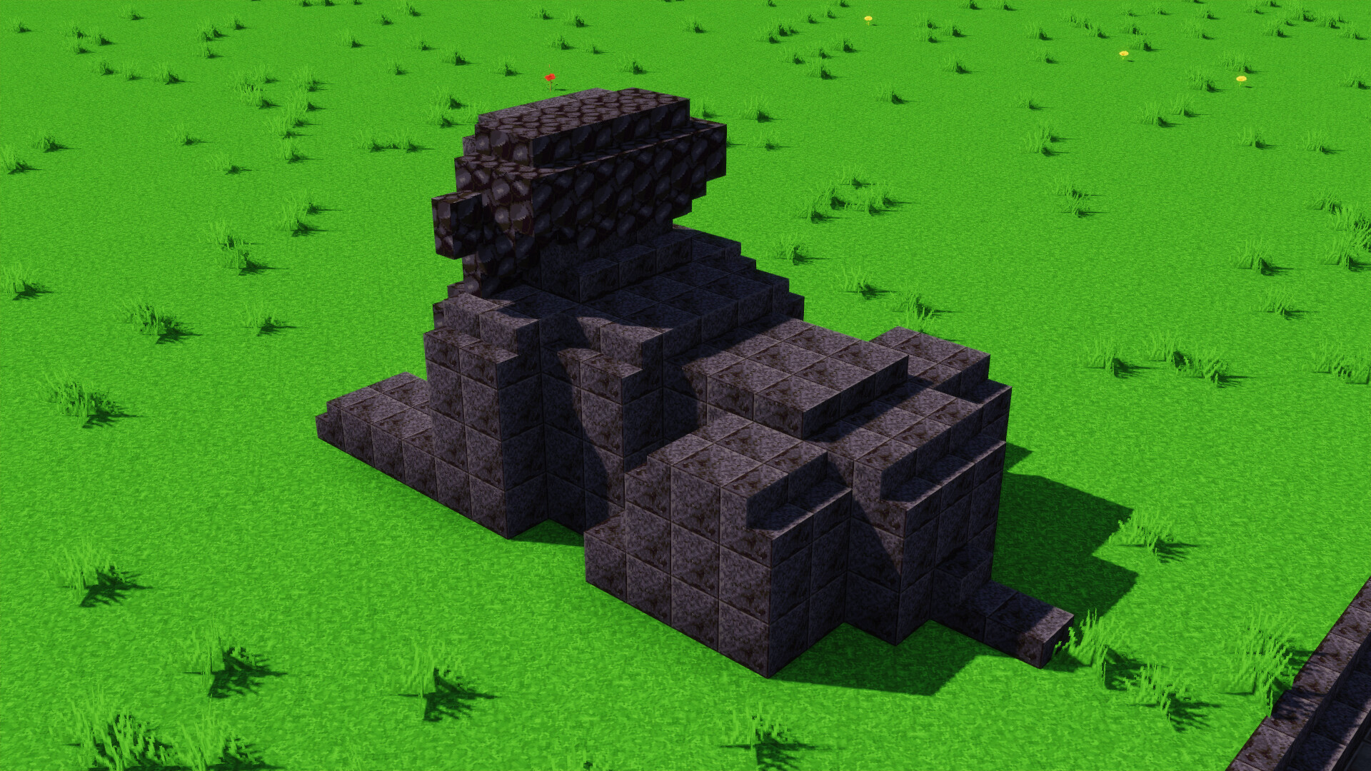 Truck-Mounted Railgun Shooting Alien Temple Complex Minecraft Map