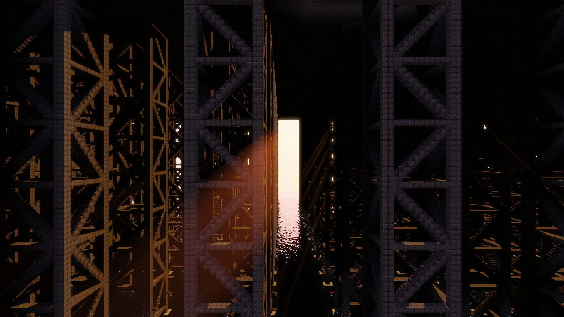 Truck-Mounted Railgun Shooting Alien Temple Complex Minecraft Map