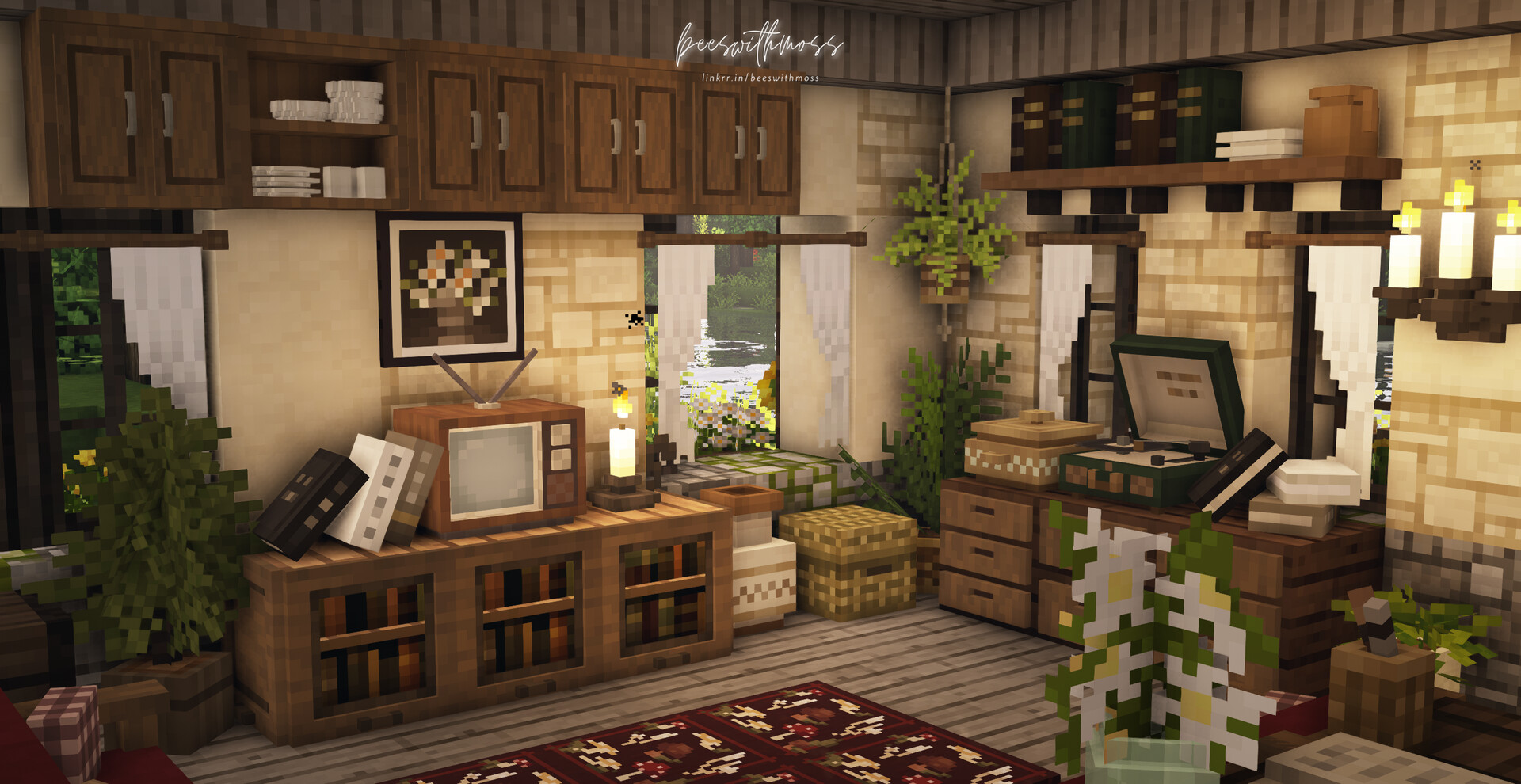 Big cozy cabin 🌿🌲☕ Minecraft Map