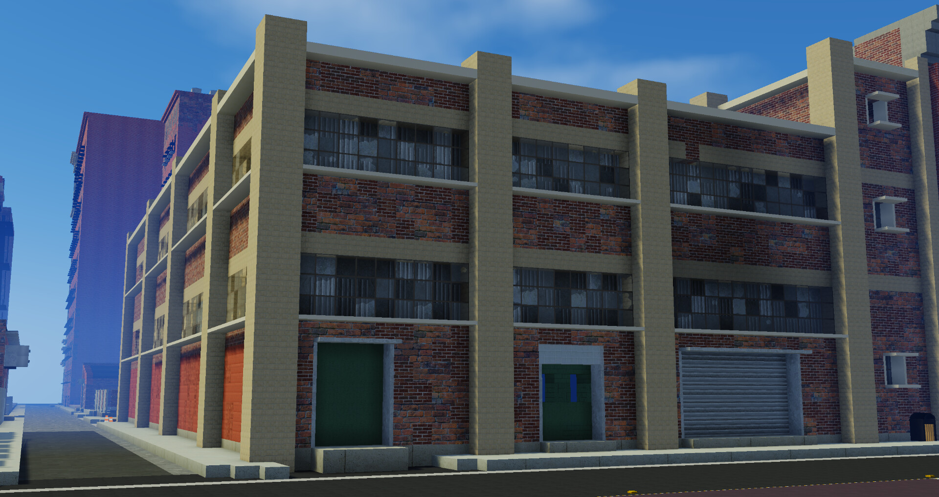 1:5:1 Realistic Warehouse, with Urban Residential/Commercial Minecraft Map