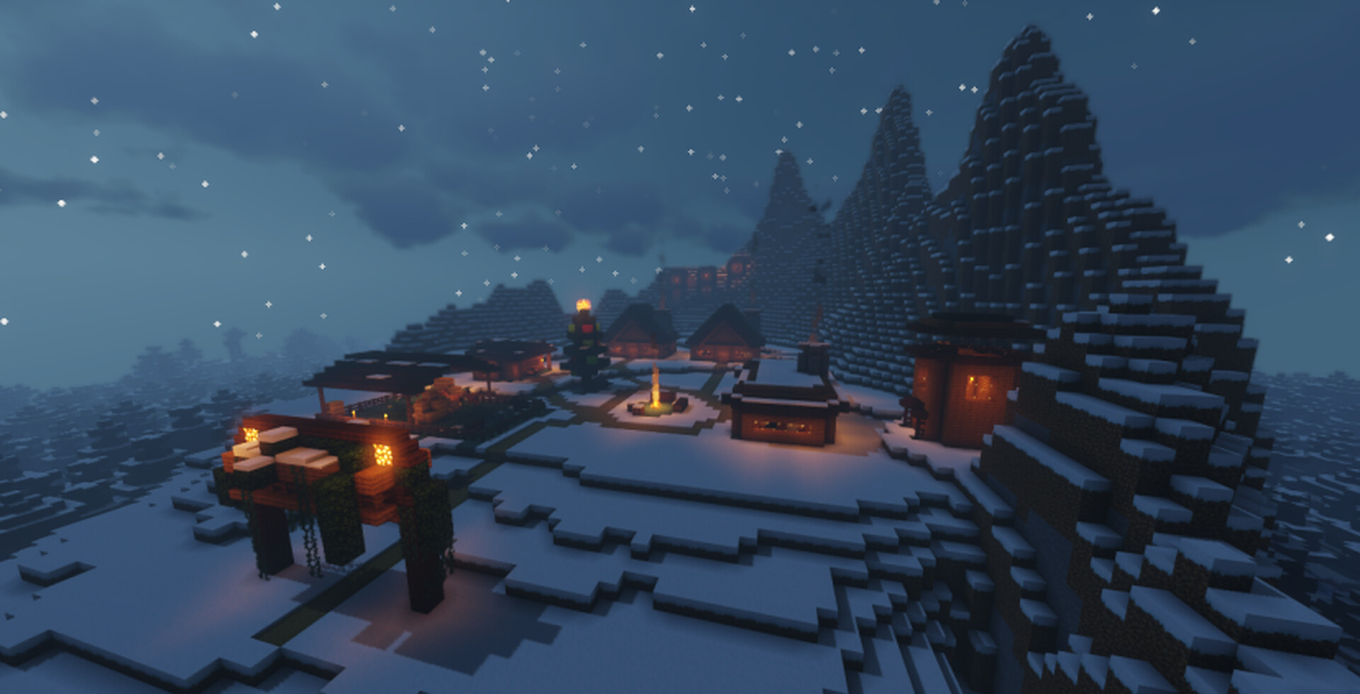 Small Snowy Village Minecraft Map