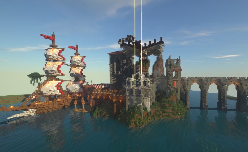 Collection of builds for a server Minecraft Map