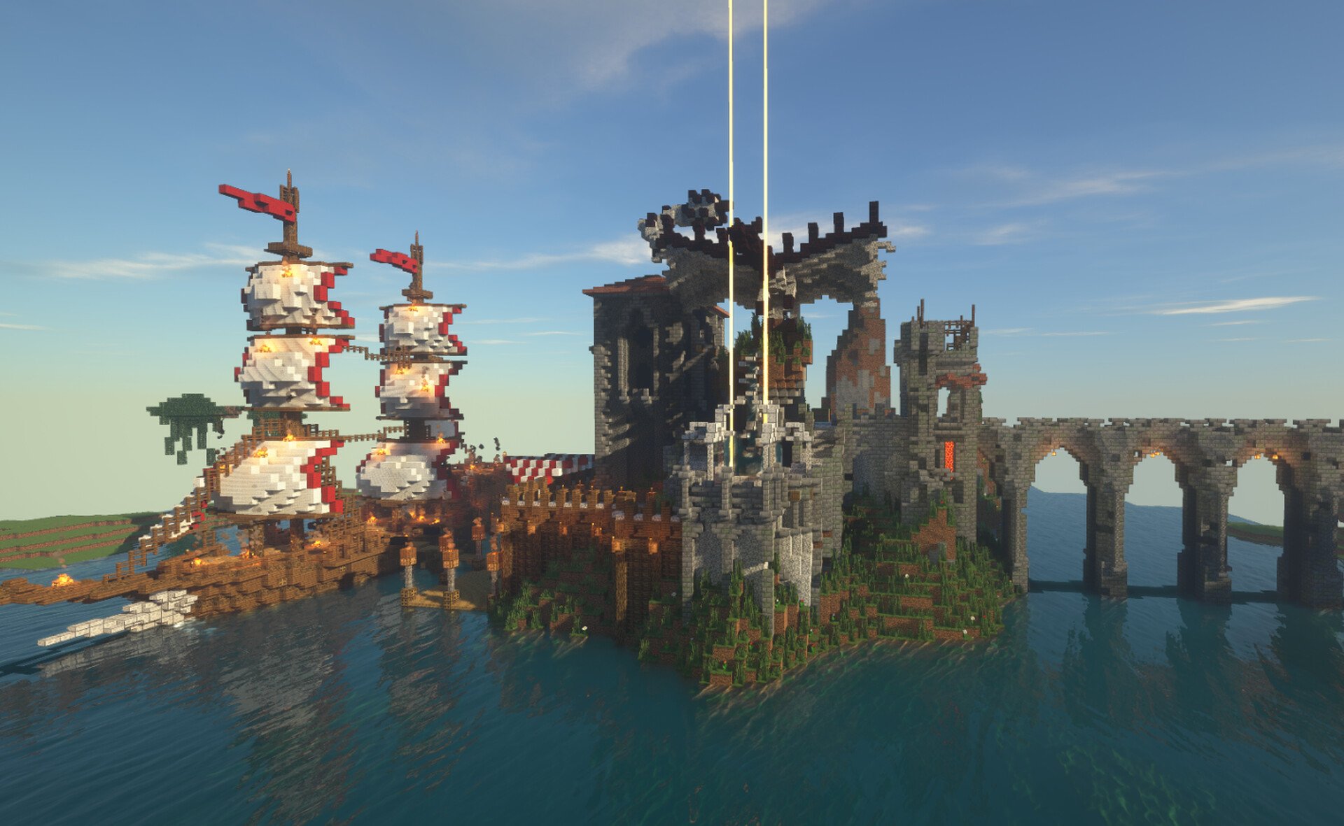 Collection of builds for a server Minecraft Map