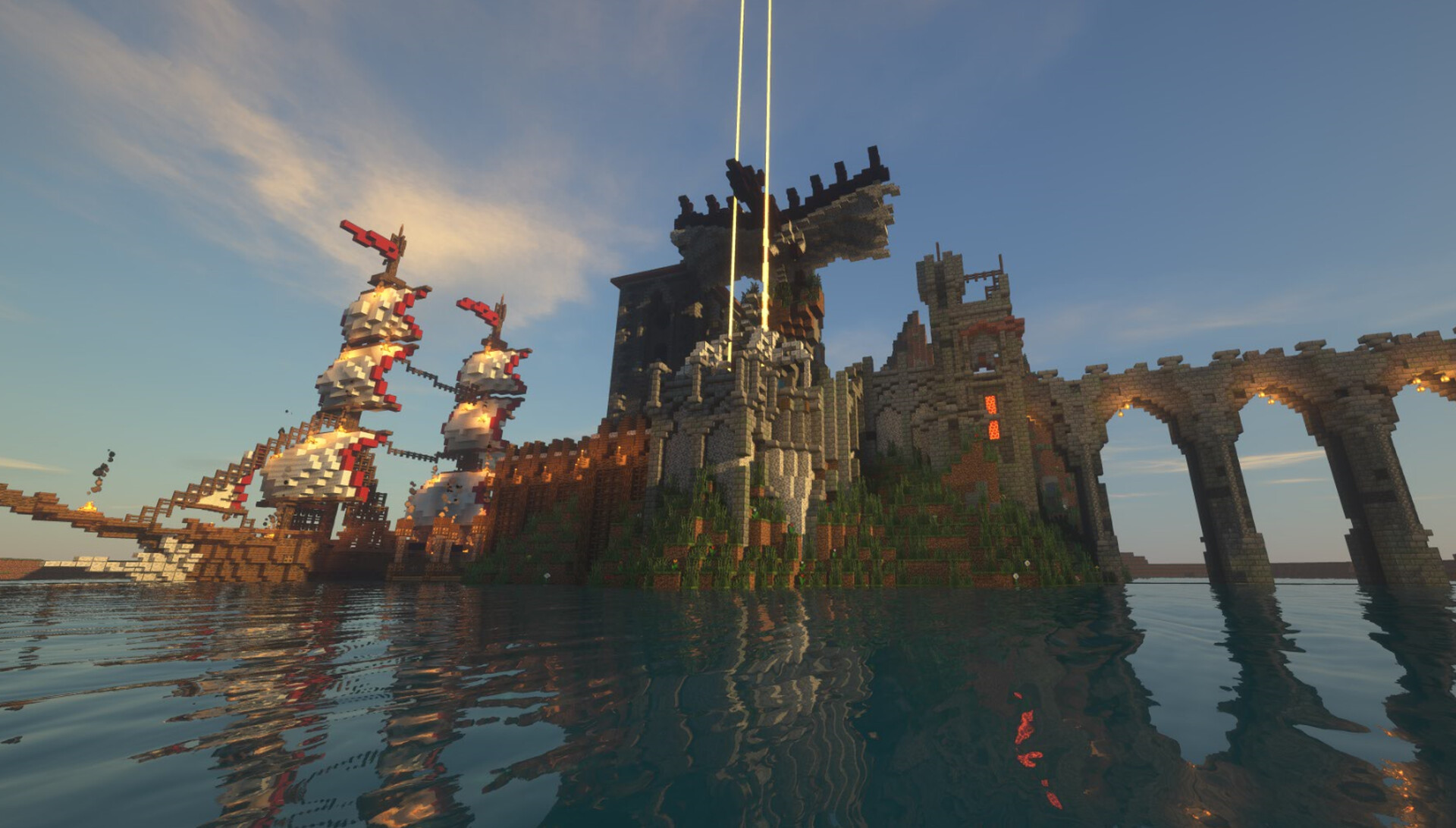 Collection of builds for a server Minecraft Map