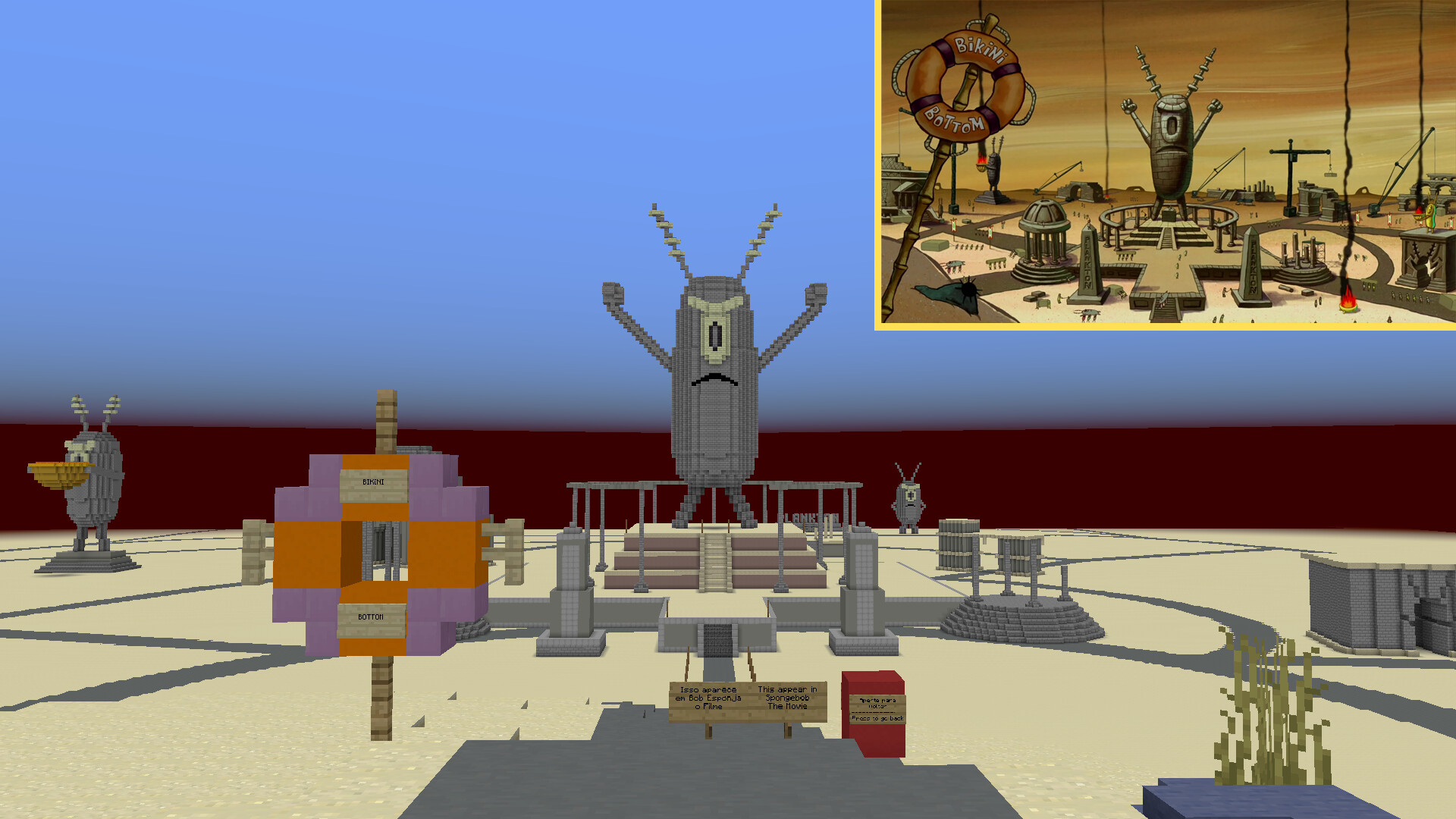 Spongebob Multiverse faithfully recreated V12 Bikini Bottom map (1.18.1 ...