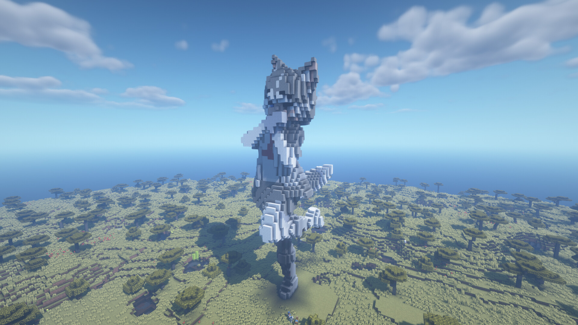 Kemono Friends Domestic Dog statue Minecraft Map