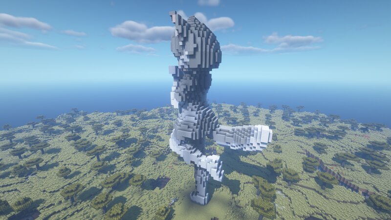 Kemono Friends Domestic Dog statue Minecraft Map