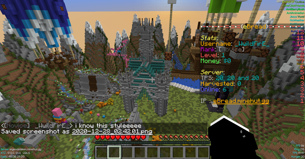 Medieval hub prodigy Minecraft Map