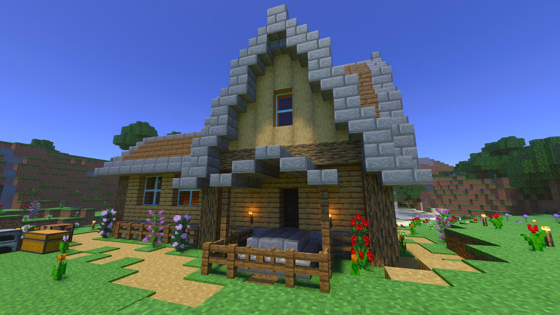 Small Wooden Starter House/Fishing Hut, Early Survival Minecraft Map