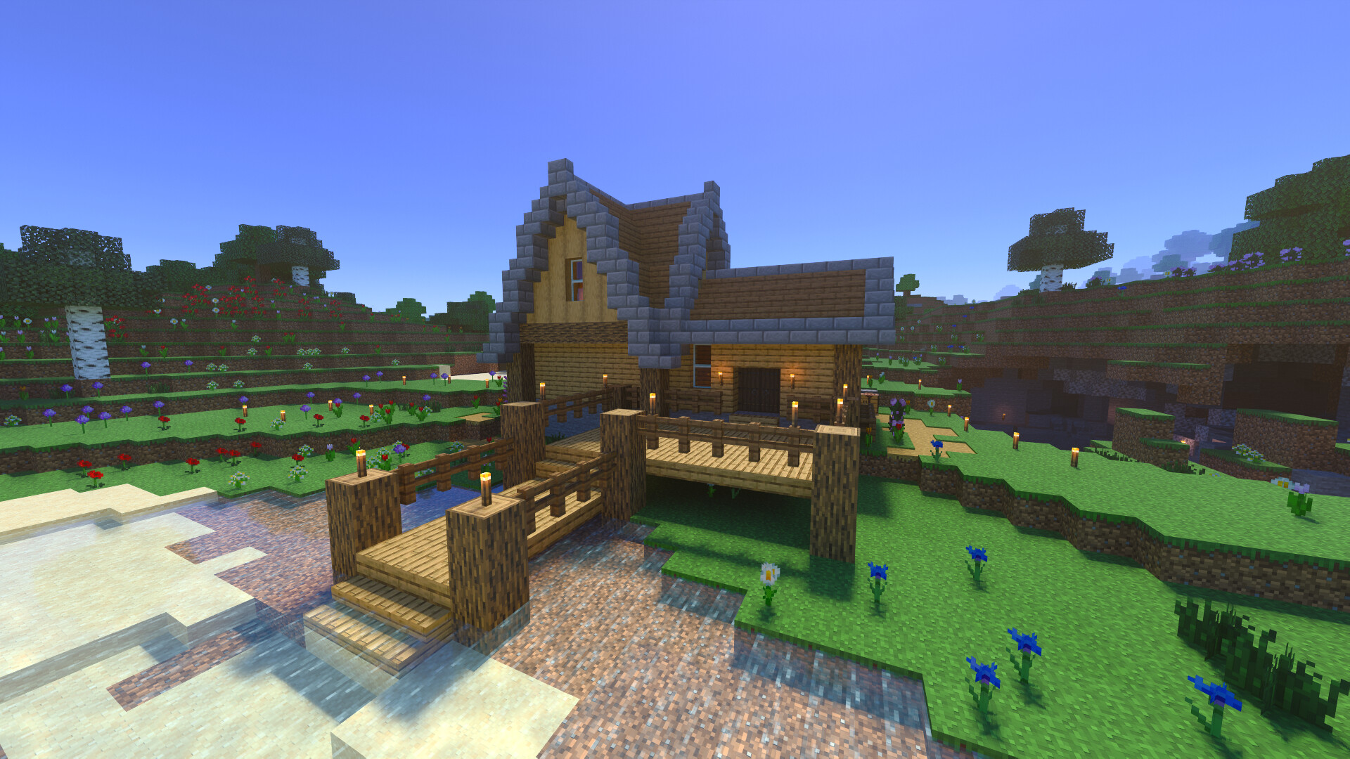Small Wooden Starter House/Fishing Hut, Early Survival Minecraft Map