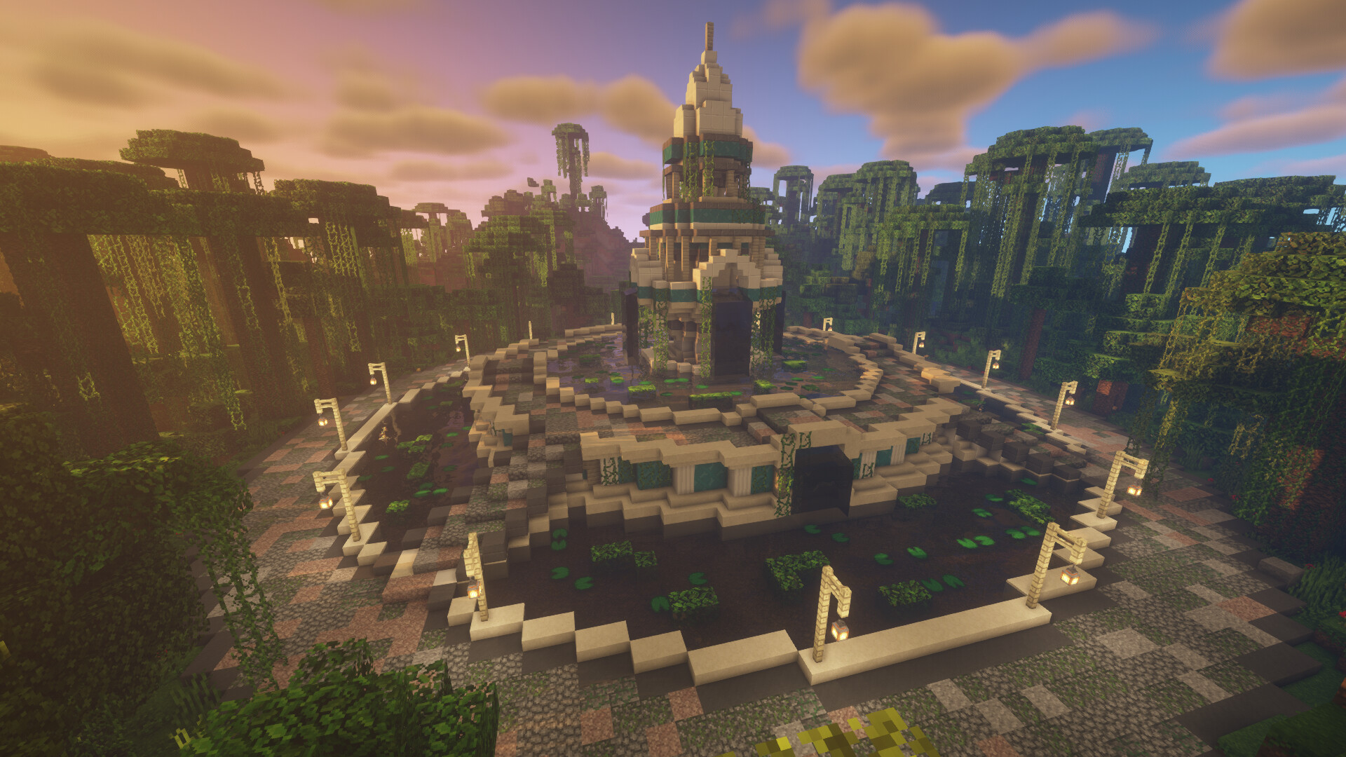 Jungle Fountain Monument Minecraft Map