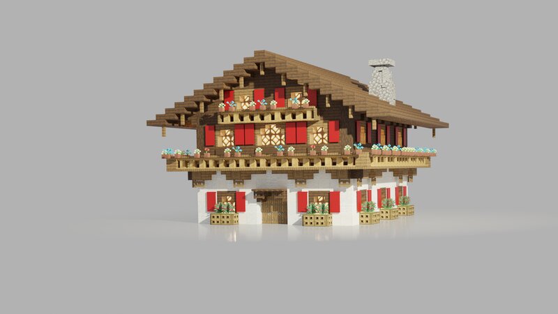 Bavarian Mountain Hut Minecraft Map