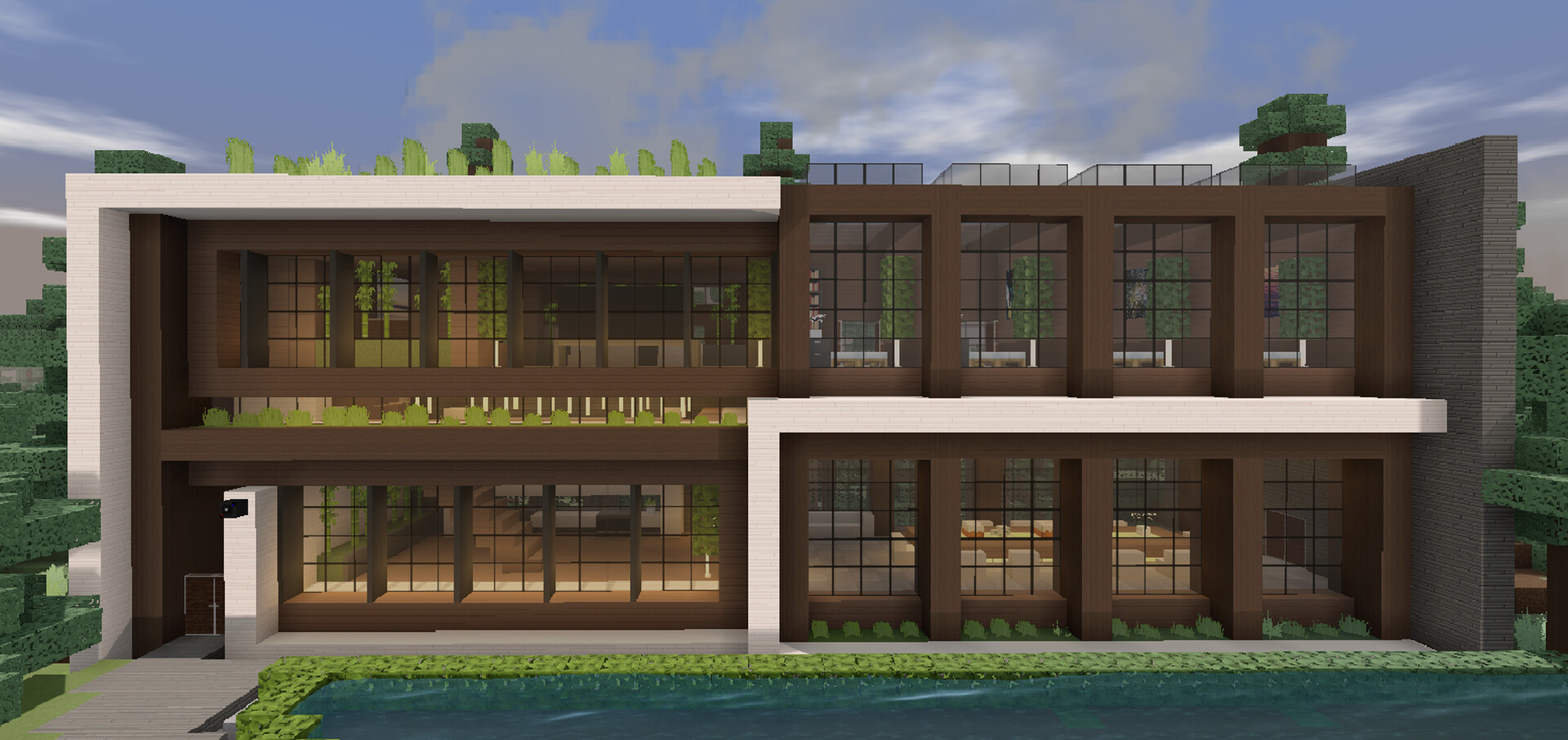 Modern Mansion 4 - Spruce House Minecraft Map