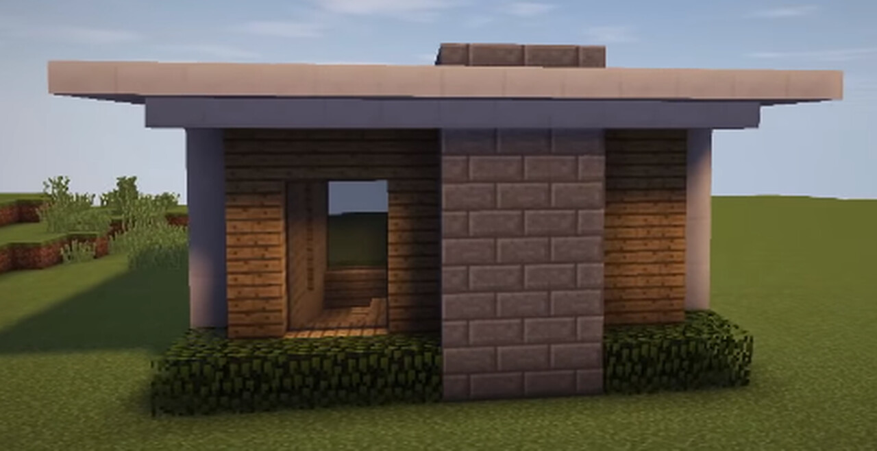 How To Build A Simple & Compact Modern House Tutorial Minecraft Map
