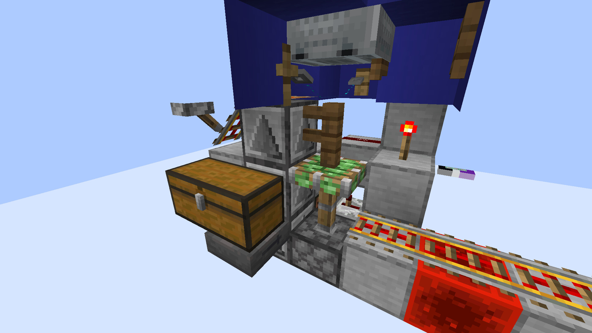 Flat Auto Cart Launcher Minecraft Map