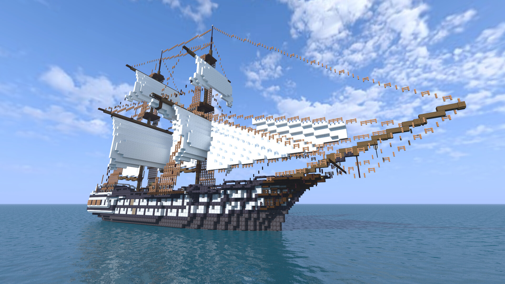 60-gun brig , Aquila | Download | Minecraft Map