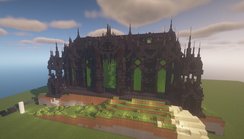 Dark Ruins Cathedral - (Bamboo Farm) - [World Download] Minecraft Map