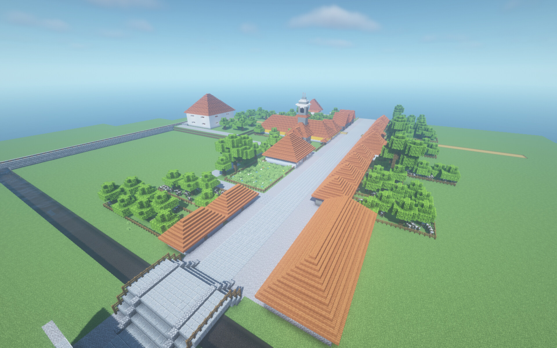 Poieni, a Romanian village. Minecraft Map