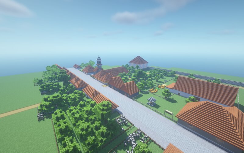 Poieni, a Romanian village. Minecraft Map