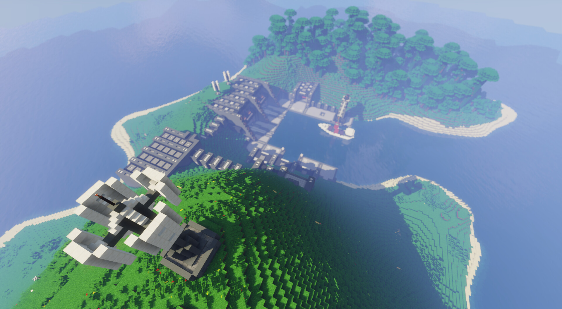 Futuristic base Minecraft Map