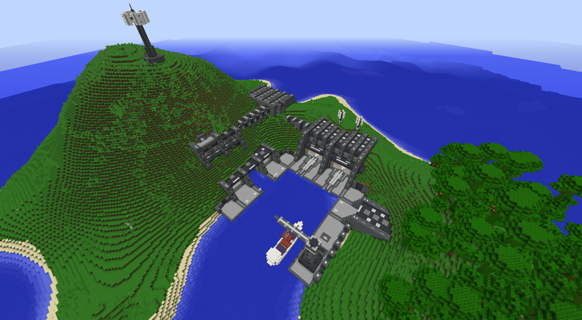 Futuristic base Minecraft Map