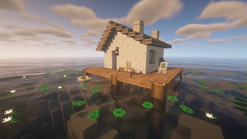 simple home on the water Minecraft Map