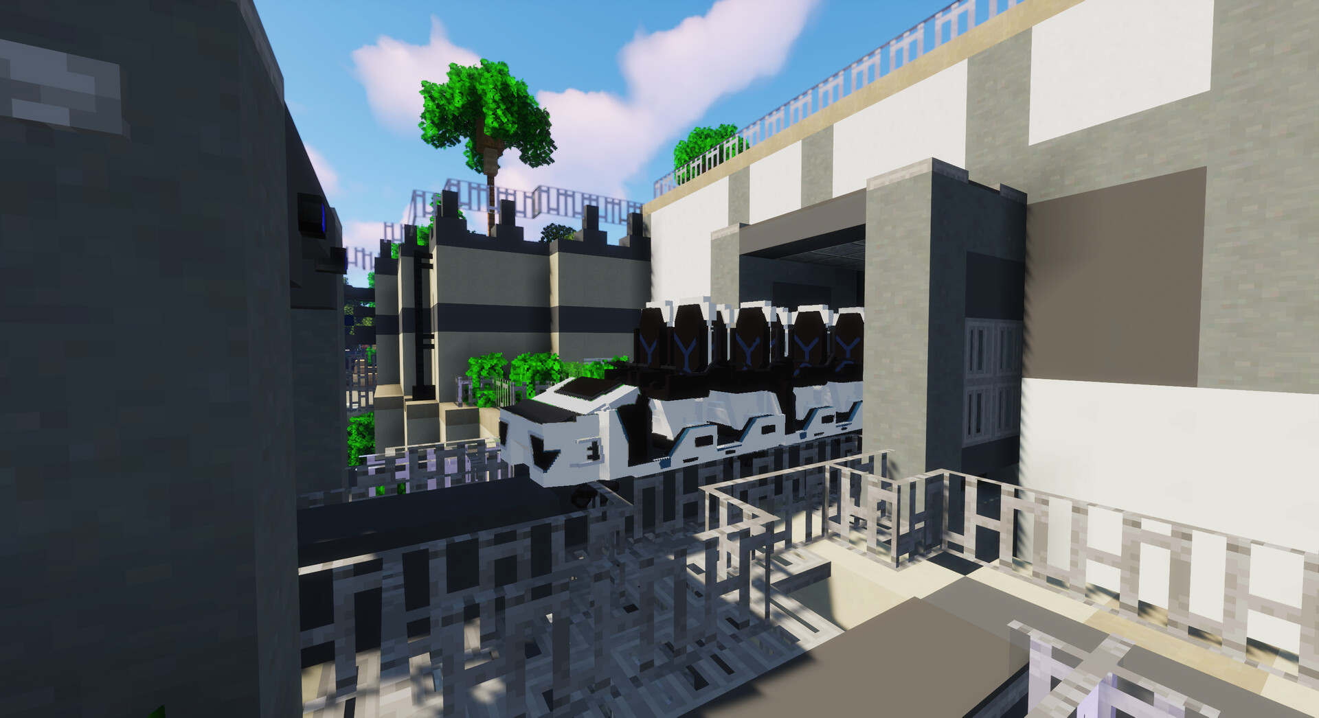 Jurassic World VelociCoaster - 1:1 Recreation in Minecraft Minecraft Map