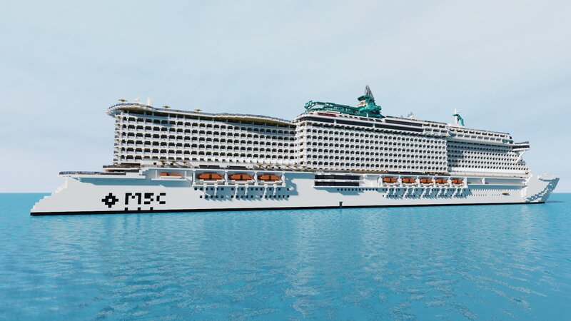 MSC Seaview 1:1 With Interiors + DOWNLOAD Minecraft Map