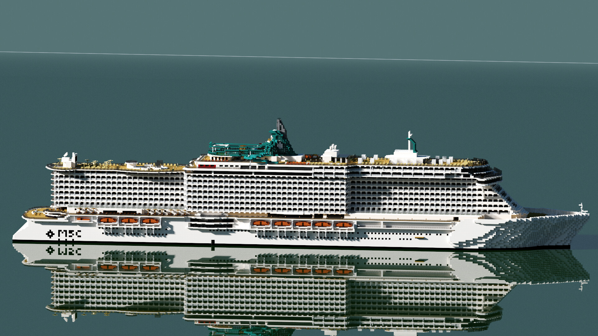 MSC Seaview 1:1 With Interiors + DOWNLOAD Minecraft Map