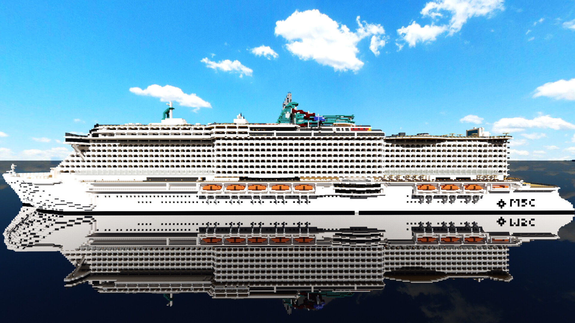 MSC Seaview 1:1 With Interiors + DOWNLOAD Minecraft Map