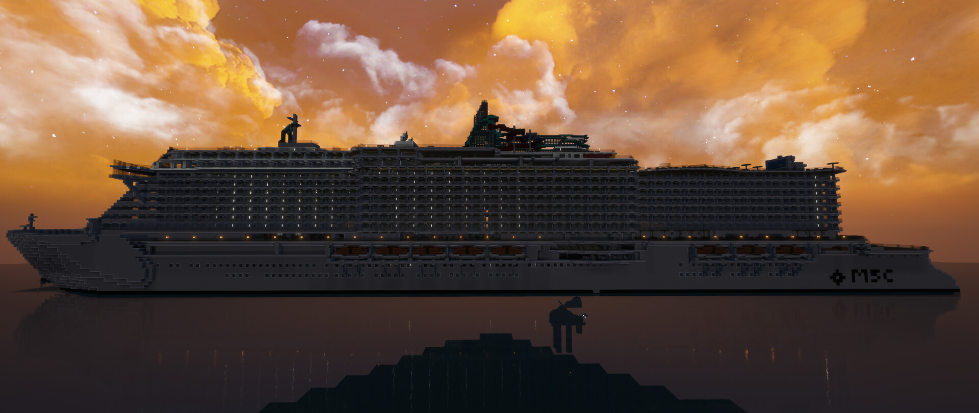 MSC Seaview 1:1 With Interiors + DOWNLOAD Minecraft Map